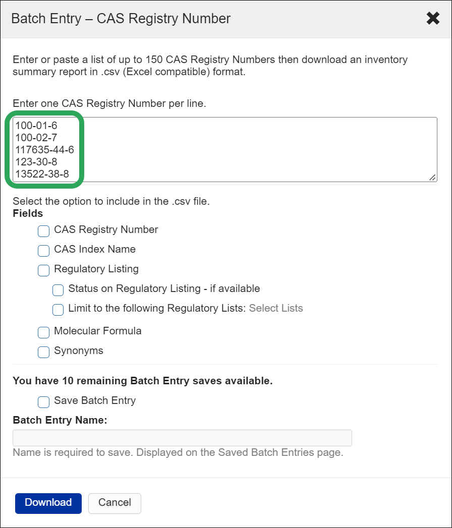 Search by Substance – Chemical Compliance Index